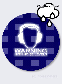 Noise Sign All-Weather - Noise Activated Warning Sign for Outdoor Use ...